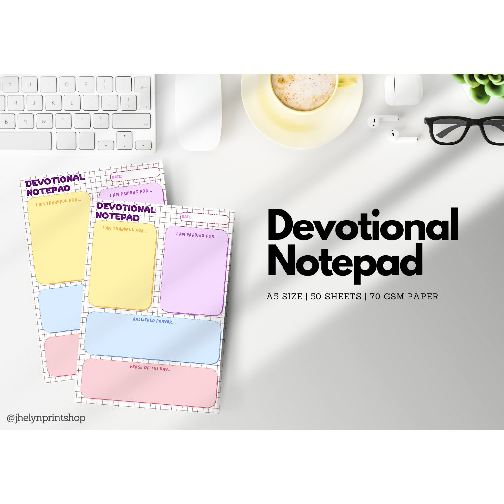 Devotional Notepad | Stationary | A5 Size | 50 sheets | Shopee Philippines