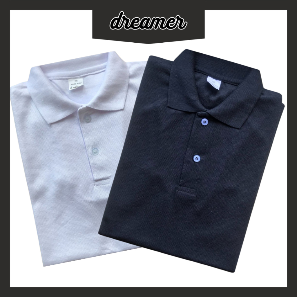 SOFTEX WHISTLER Polo Shirt Plain Black PoloShirt White Polo Shirt ...