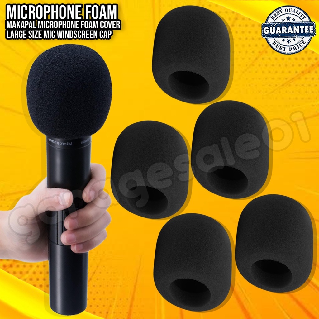 GS10 Makapal Microphone Foam Cover Large Size Mic Windscreen Cap (1PC ...