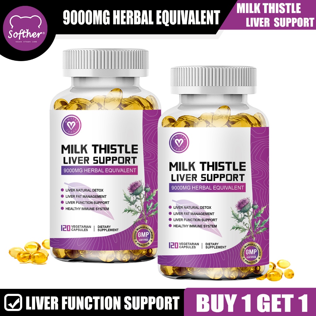 Softher Milk Thistle Liveraide Silymarin Capsule Essentiale Forte ...