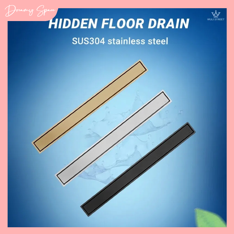 Hidden Rectangle Floor Drain 304 Stainless Steel Shower Floor Drain ...