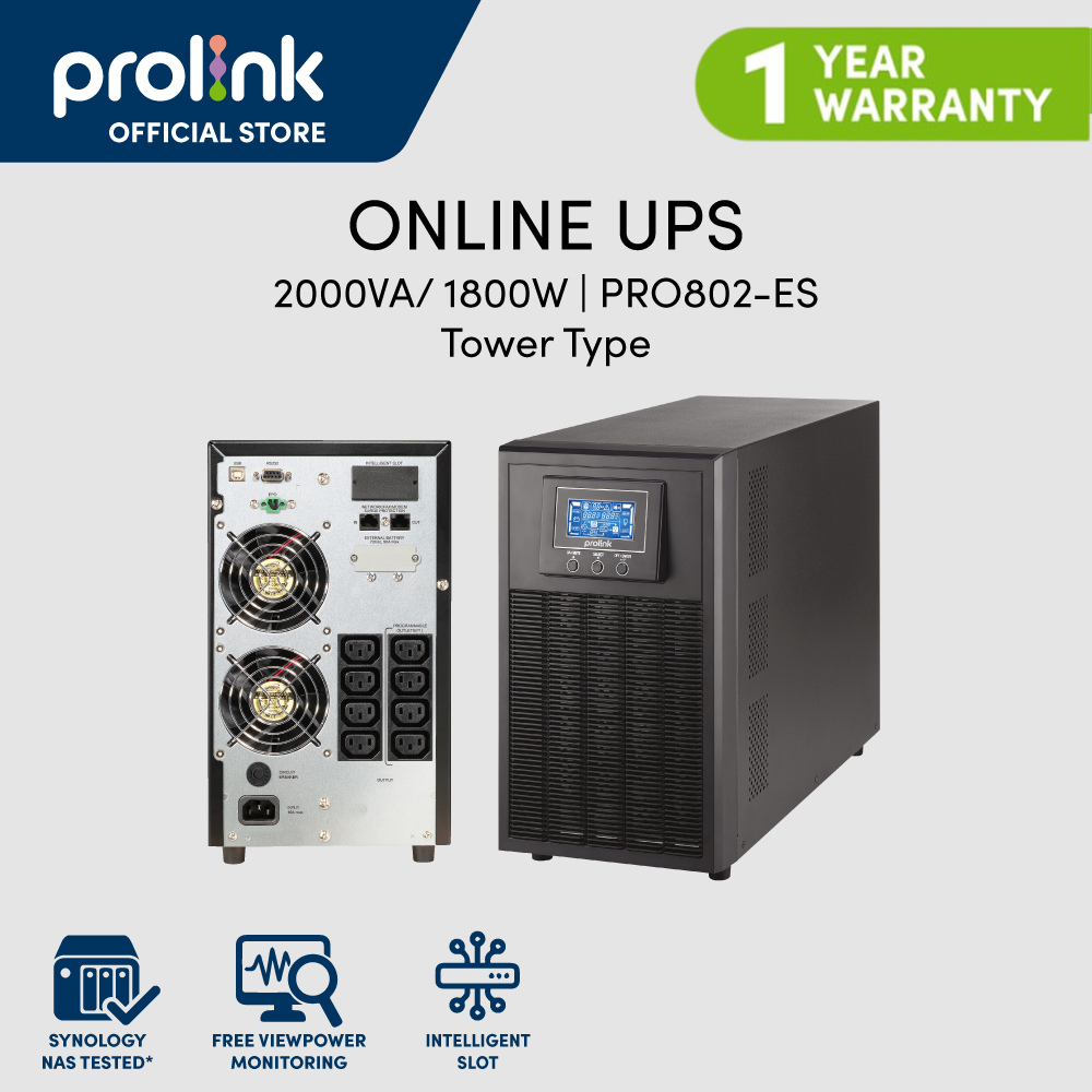 2000va 1800w Sine Wave Online UPS w AVR Computer Server Medical ...