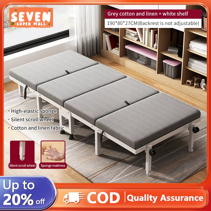 Portable Bed Folding Bed with foam Heavy Duty Bed Frame Foldable Bed ...