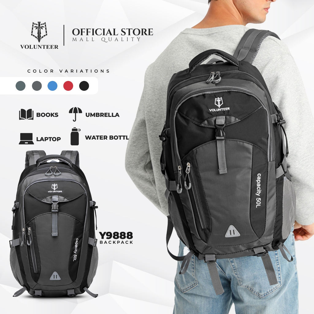 VOLUNTEER School Bag Travelling Bag pack Men Women Backpack For Men ...