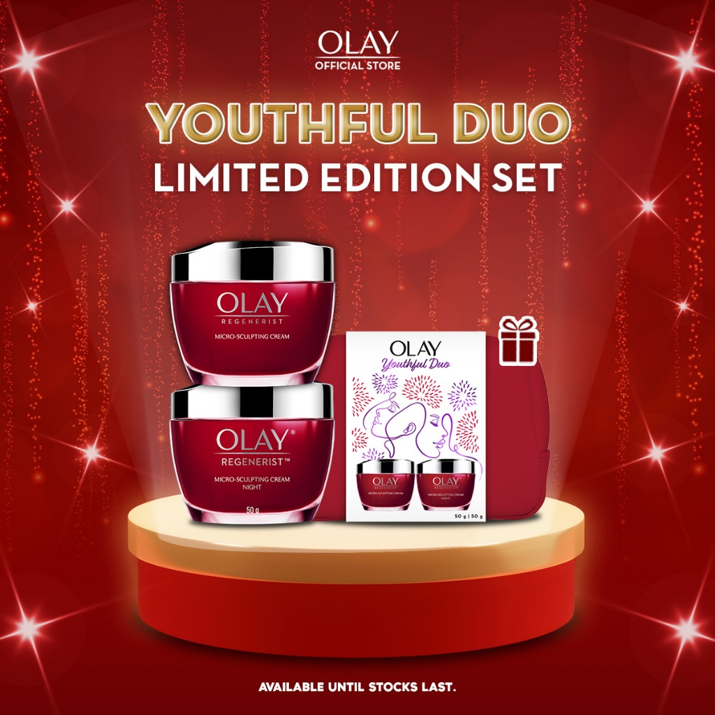 [LIMITED TIME ONLY] Olay Niacinamide Anti Aging Day Cream + Night Cream Regenerist Skincare 50g ...