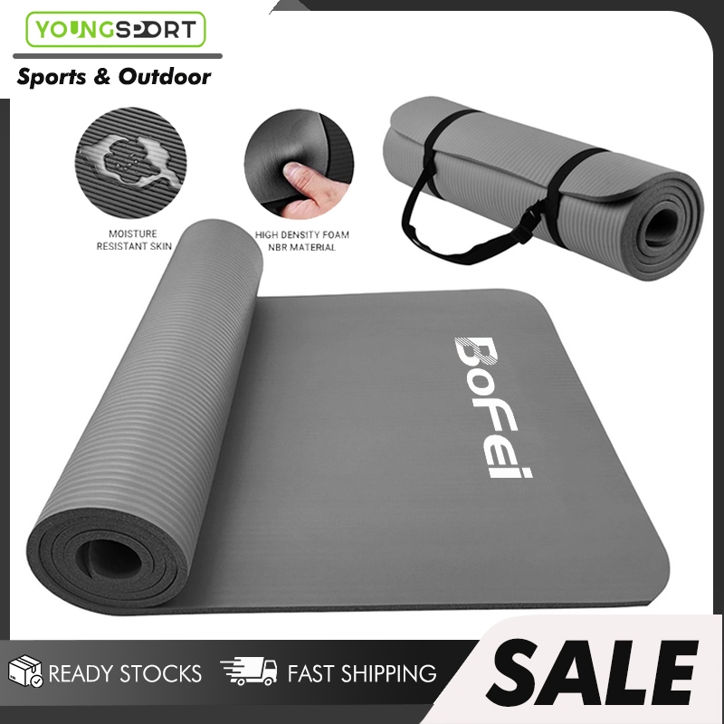 15MM NBR Yoga Mat Thick Rubber Mat Exercise Mat NEW SIZE 183CM×63CM ...