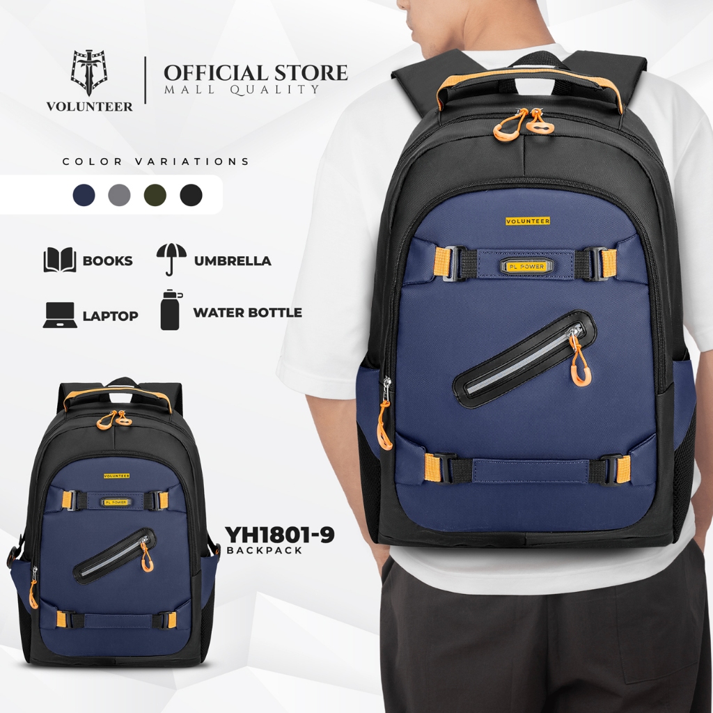 Volunteer Bag 18inch Unisex Laptop Backpack, Waterproof Business Travel ...