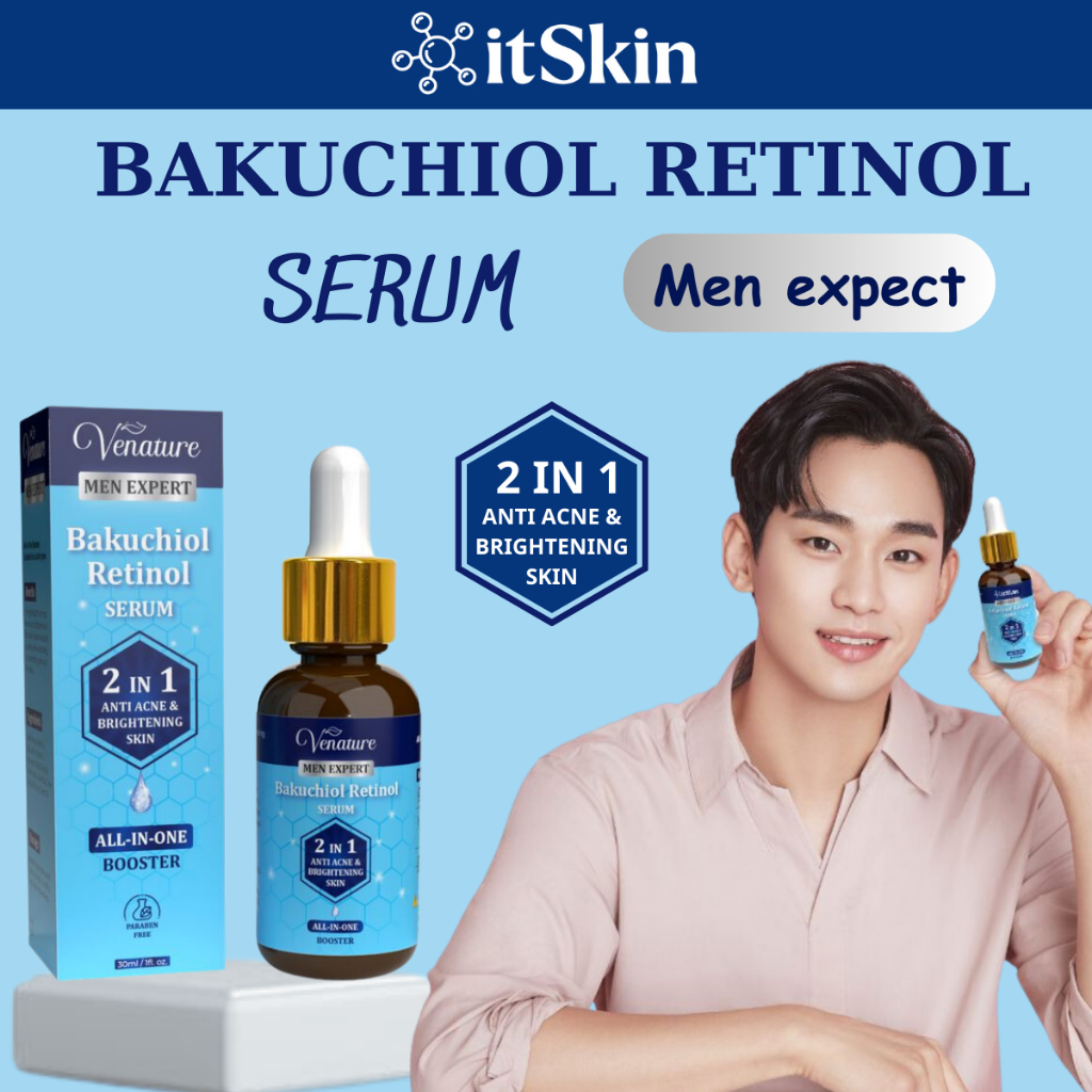 ITSKIN Bakuchiol Retinol Serum Men Expert Anti Aging Whitening Renewing ...