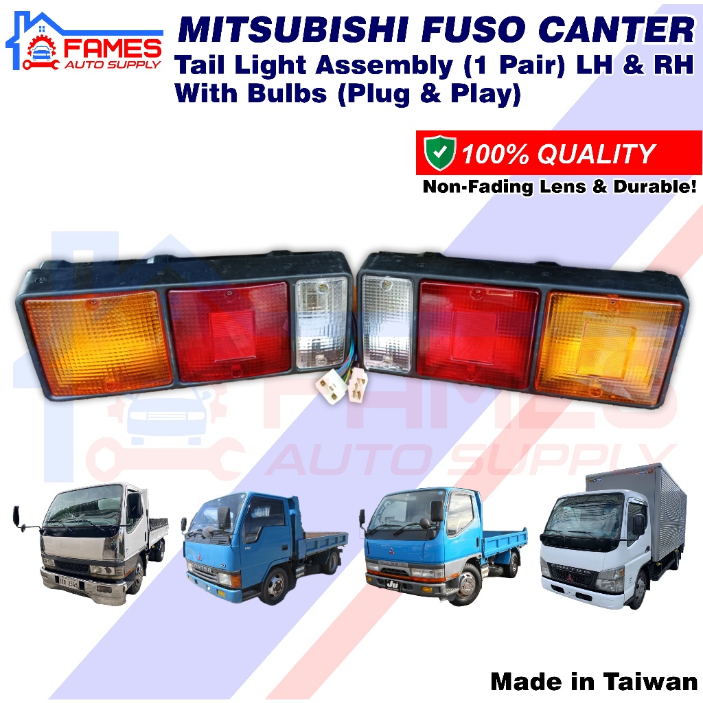 (1 Pair) Mitsubishi Fuso Canter Tail Light 24Volts with Bulbs & Socket ...