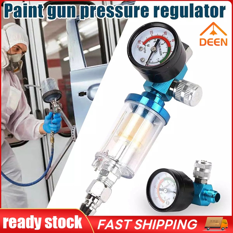 Hvlp Feed Spray Gun Auto Paint Flake Hair Regulator Filters Pneumatic ...