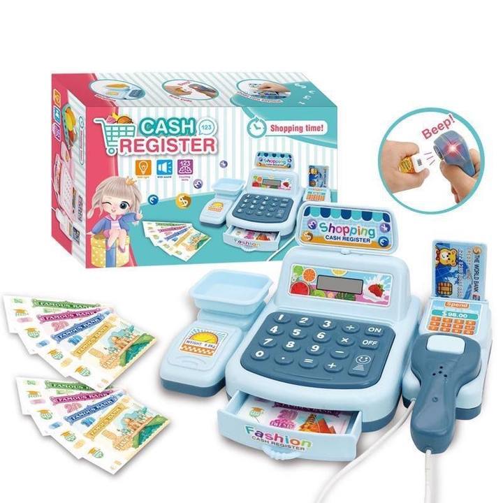 SLY Cash Register Toy Simulation Supermarket Cash Register Toys Set ...