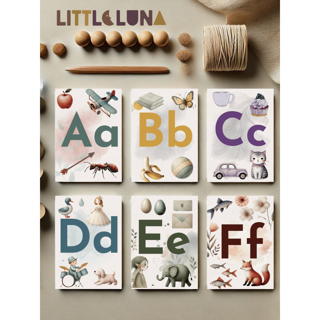 New! Beautiful Educational Alphabet Flashcards for Kids with ...