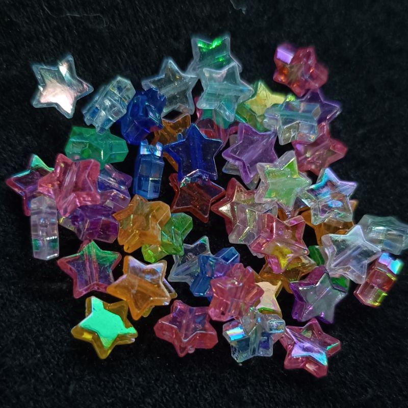 100 PCS SHINY PLASTIC BEADS | Shopee Philippines