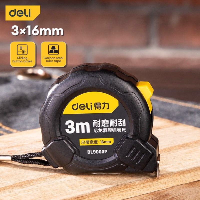 Deli Tools Measuring Tapes Professional Nylon Coating Metro Steel Heavy ...