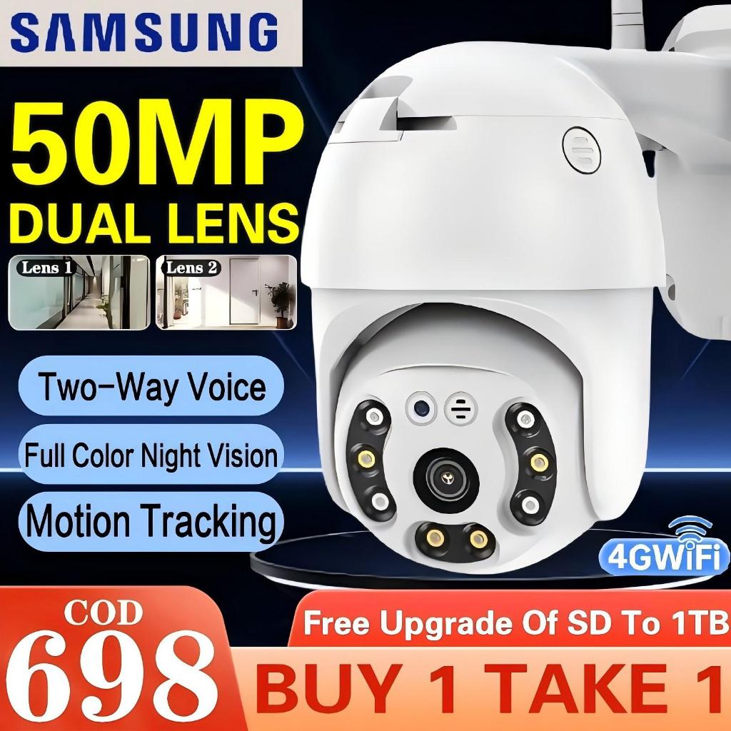 SAMSUNG CCTV Camera NO WiFi Need 50MP 360 Auto Tracking Night Vision ...
