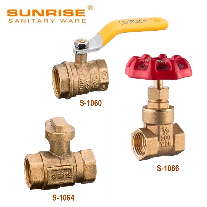SUNRISE BRASS GATE VALVE 1/2 / BRASS BALL VALVE / BRASS BALL VALVE W/ LOCK WING 1/2 | Shopee ...