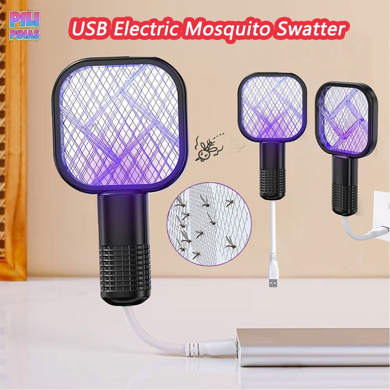 PiliPinas Electric Flies Mosquito Swatter Killer USB Rechargeable LED ...