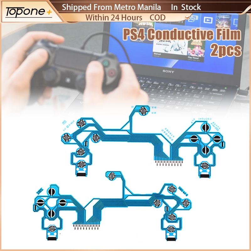 2Pcs PS4 Controller Conductive Film Slim 040 050 Blue Cable Circuit ...