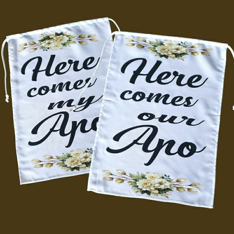 wedding banner here comes my/our apo | Shopee Philippines