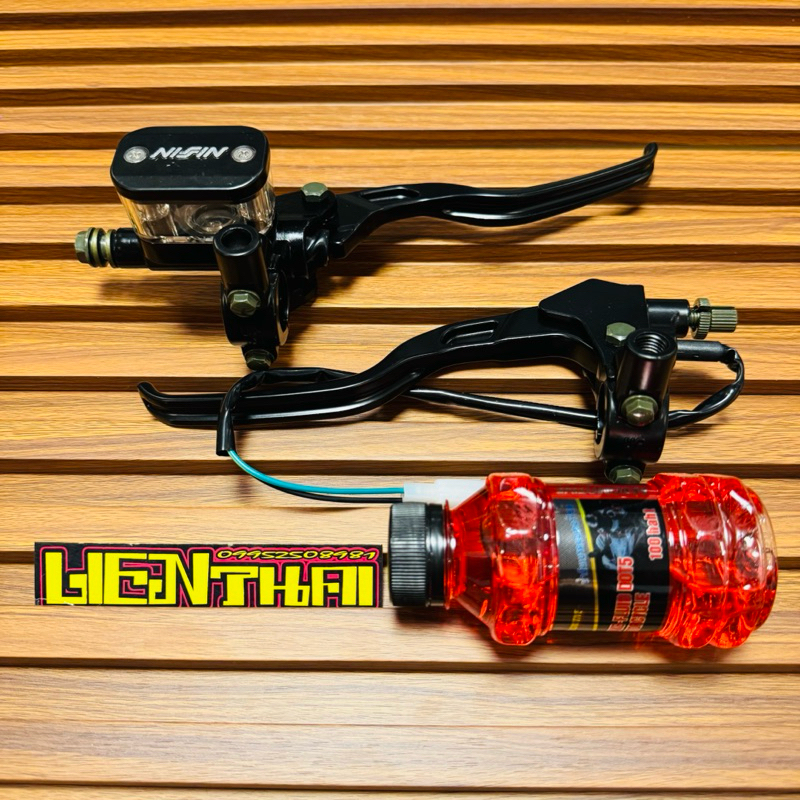 Nissin Brake Master Single Tank and Clutch Lever Set and Free fluid ...