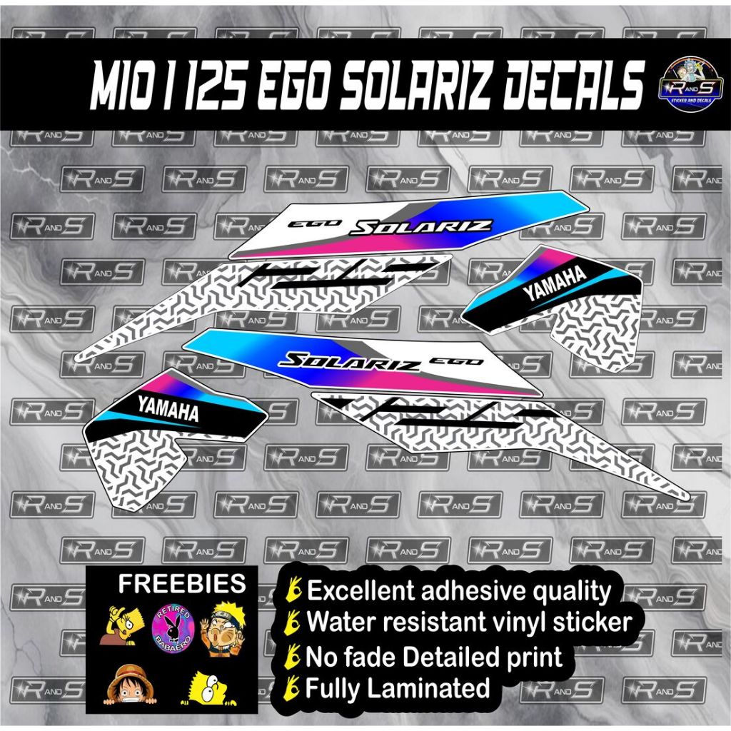YAMAHA MIO I 125 EGO SOLARIZ STICKER DECALS | Shopee Philippines