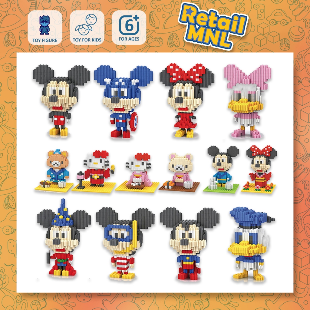 Retailmnl Linkgo Mickey mouse Diamond Nano Block Mirco Mini Building ...