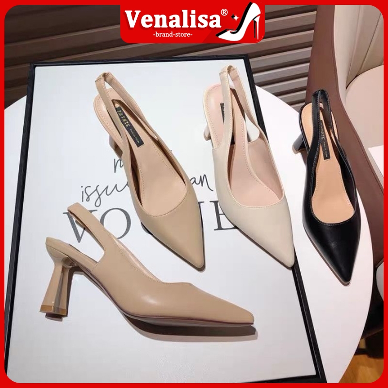 Venalisa Korean High Heels Sandals Cone High Heels Leather Work ...