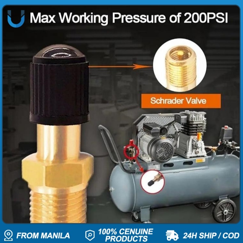 1/4’ NPT Solid Nickel Plated Brass Air Compressor Tank Filler Valve Air ...