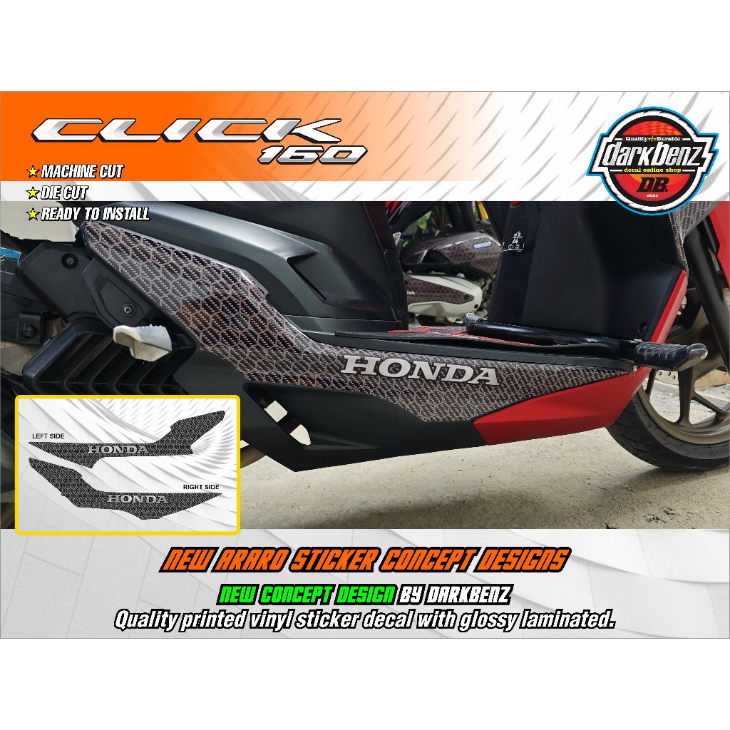 Honda Click 160 V1 New Concept Quality Printed Sticker Decal | custom ...