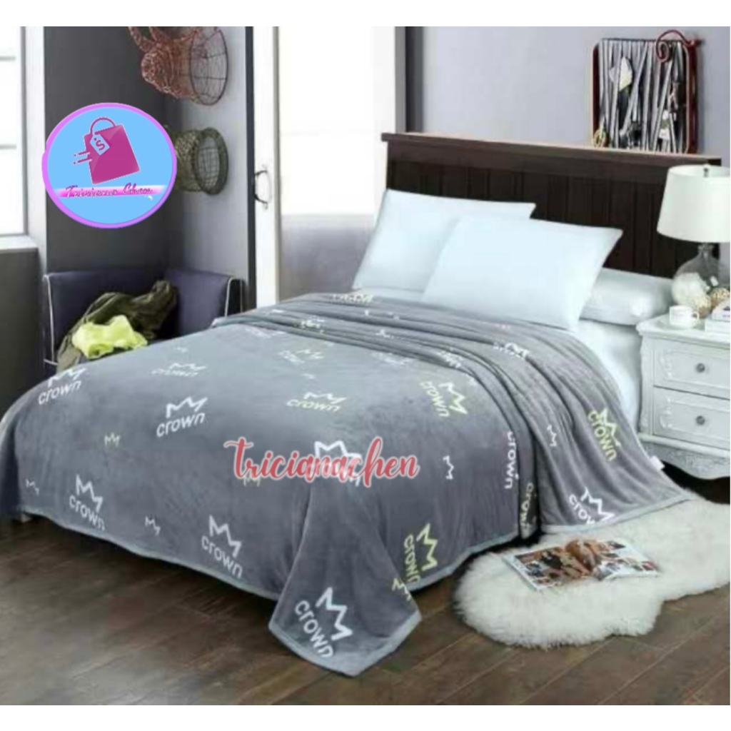 Cute Flannel Soft Microfiber Thick Comfortable Kumot Comforter Blanket ...