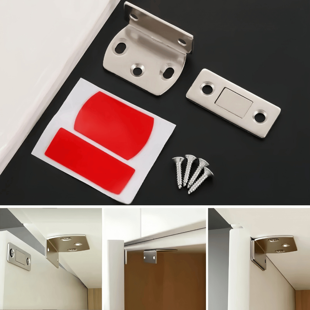 1-Pack L-Shaped Magnetic Cabinet Catches Latches,for Cabinet Sliding ...