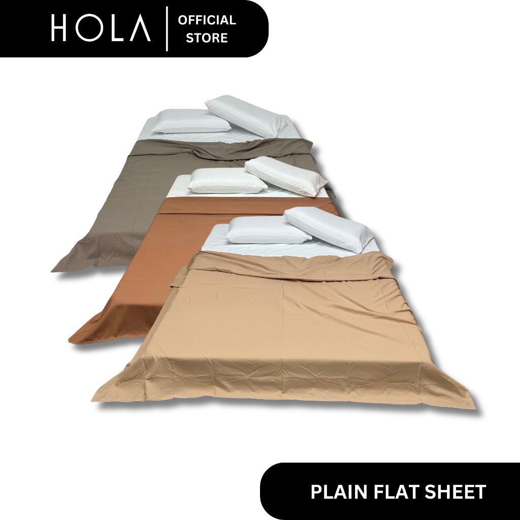 HOLA Flat Sheet | Plain | Premium Cotton | Applicable as Blanket ...