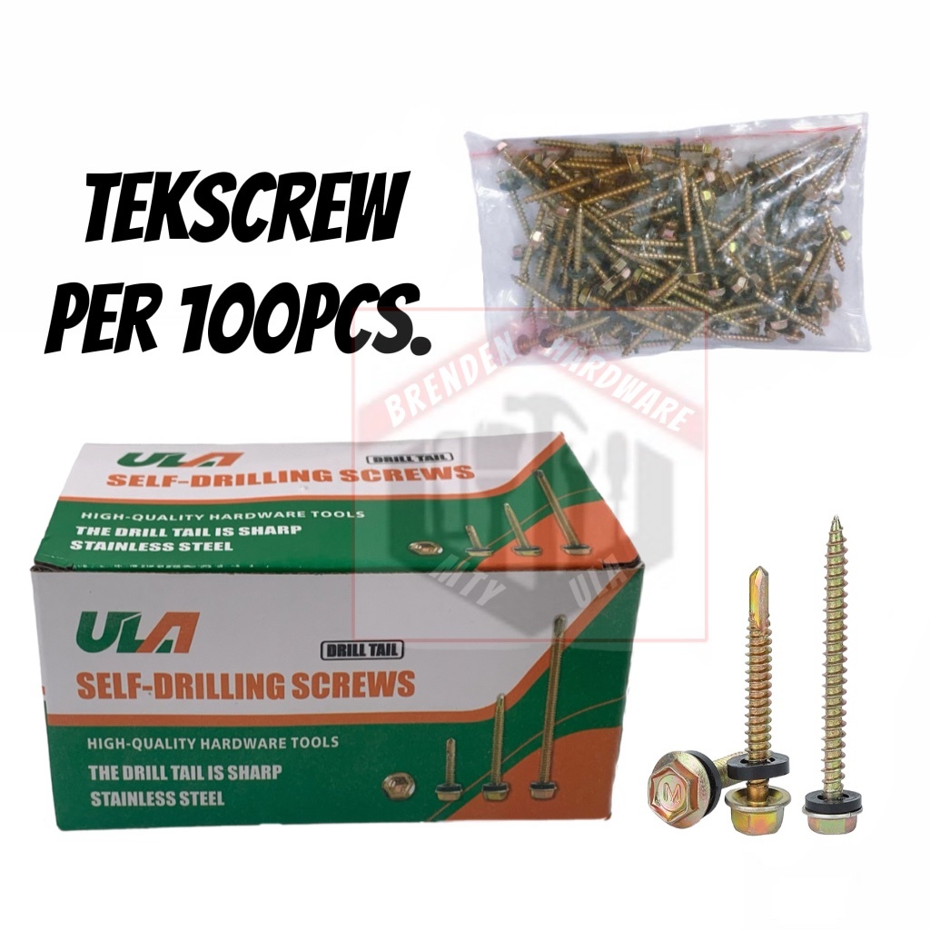 100pcs Teks Screw for Metal and Wood per pack Self Drilling Screw * | Shopee Philippines