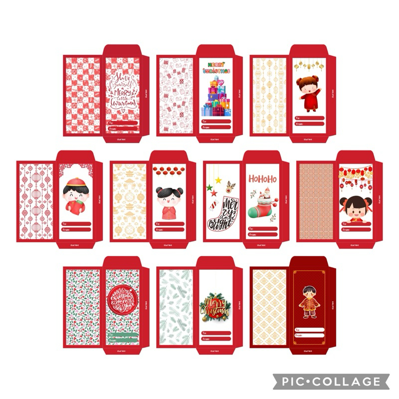 RED ANGPAO FOR CHRISTMAS 10 PCS PER PACK | Shopee Philippines