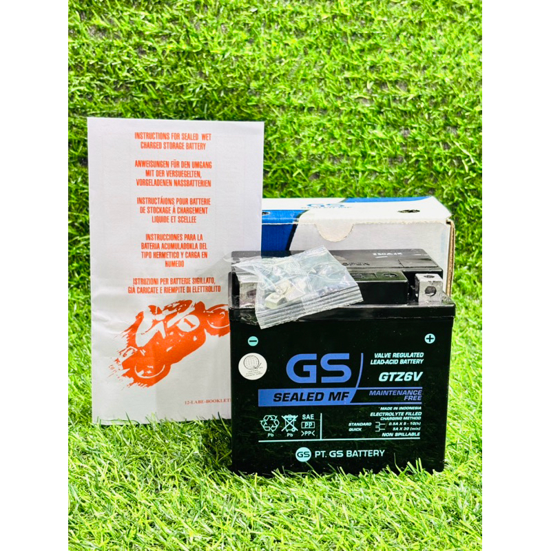 GS BATTERY GTZ6V VRLA SEALED MAINTENANCE FREE GTZ7S/YTZ6V NMAX AEROX ...