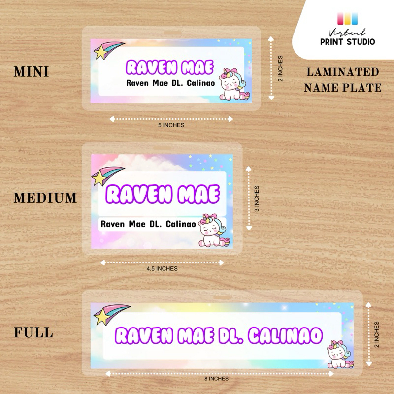 Personalized Laminated Name Plate for Students and Kids | Virtual Print ...