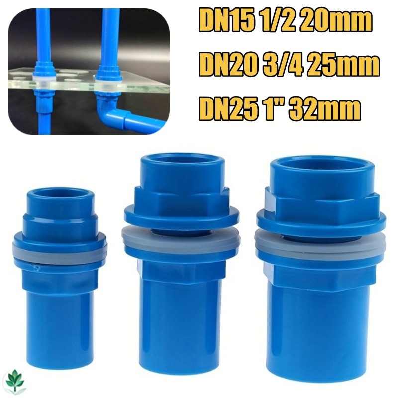 PVC Pipe Connector Aquarium Inlet Outlet Connector Garden Drain Pip ...