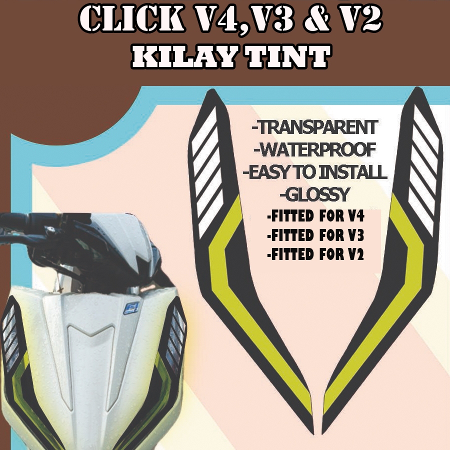 HONDA CLICK KILAY TINT FOR V4 V3 & V2 / CLICK ACCESSORIES / HONDA CLICK ...