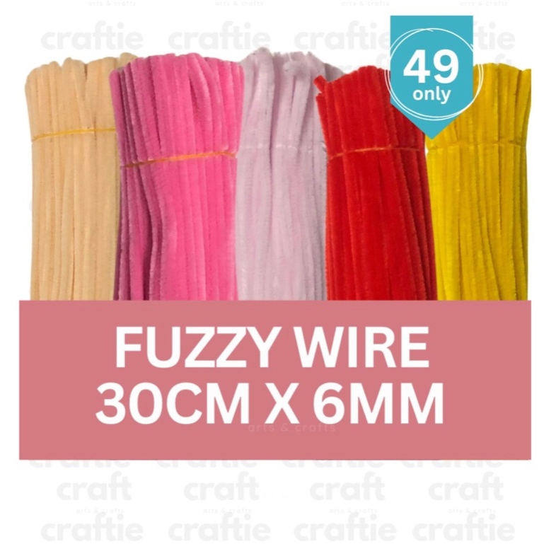 100pcs Fuzzy wire Chenille Stem Handmade DIY Toy Making Art Materials ...