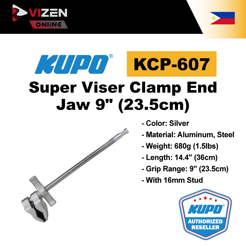 KUPO KCP-607 Super Viser Clamp End Jaw 9" (23.5cm) | Shopee Philippines