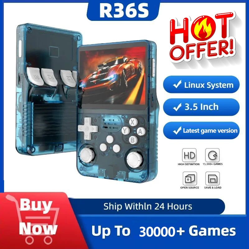 30000+Games R36S Retro Handheld Video Game Console Linux System 3.5 ...