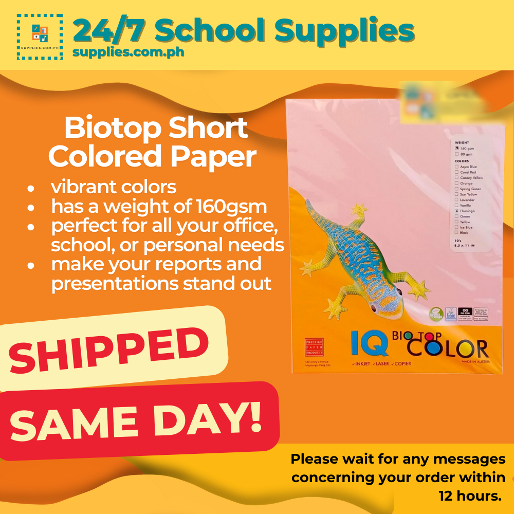 Colored Paper (Biotop) (Short) 160gsm 10s | Shopee Philippines