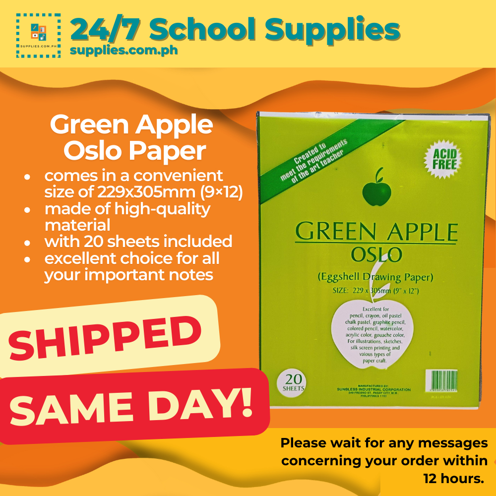 Green Apple Oslo Paper 229X305Mm 9X12 20S | Shopee Philippines