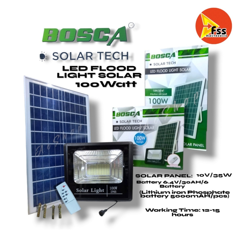 Bosca SO1 100w Solar Outdoor Led Flood Light Bosca 100w water proof ...