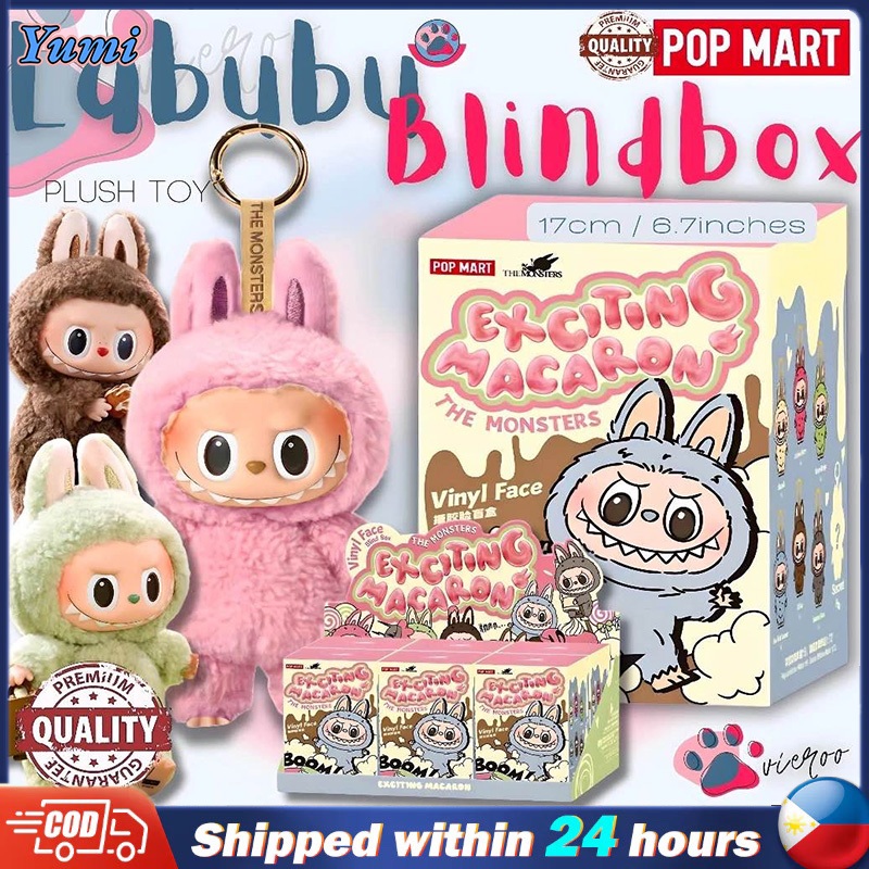 Popmart Labubu MacaronStanding Party Series Vinyl Face Blind box Plush ...