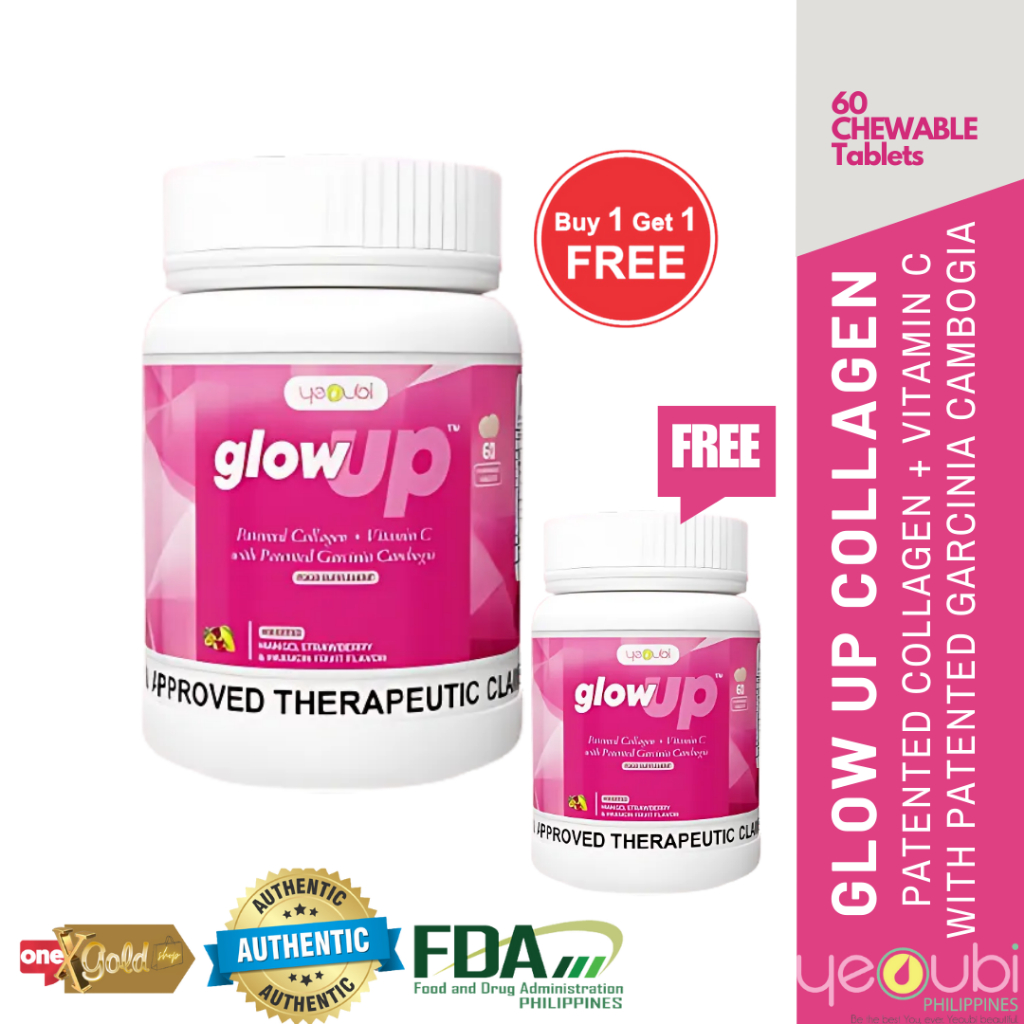 Glow Up Collagen with Vitamin C and Garcinia Cambogia 60 chewable ...