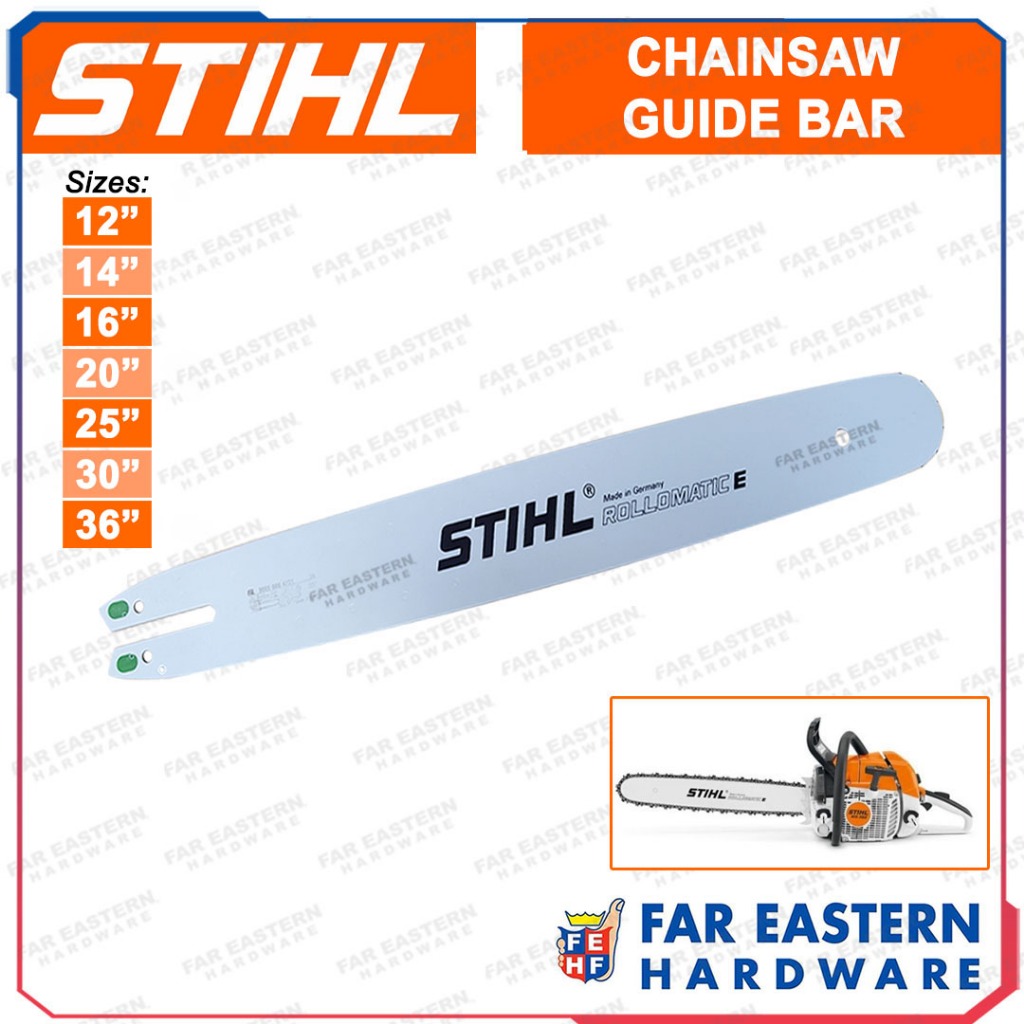 STIHL Chainsaw Guide Bar Chain Saw 12" | 14" | 16" | 20" | 25" | 30 ...