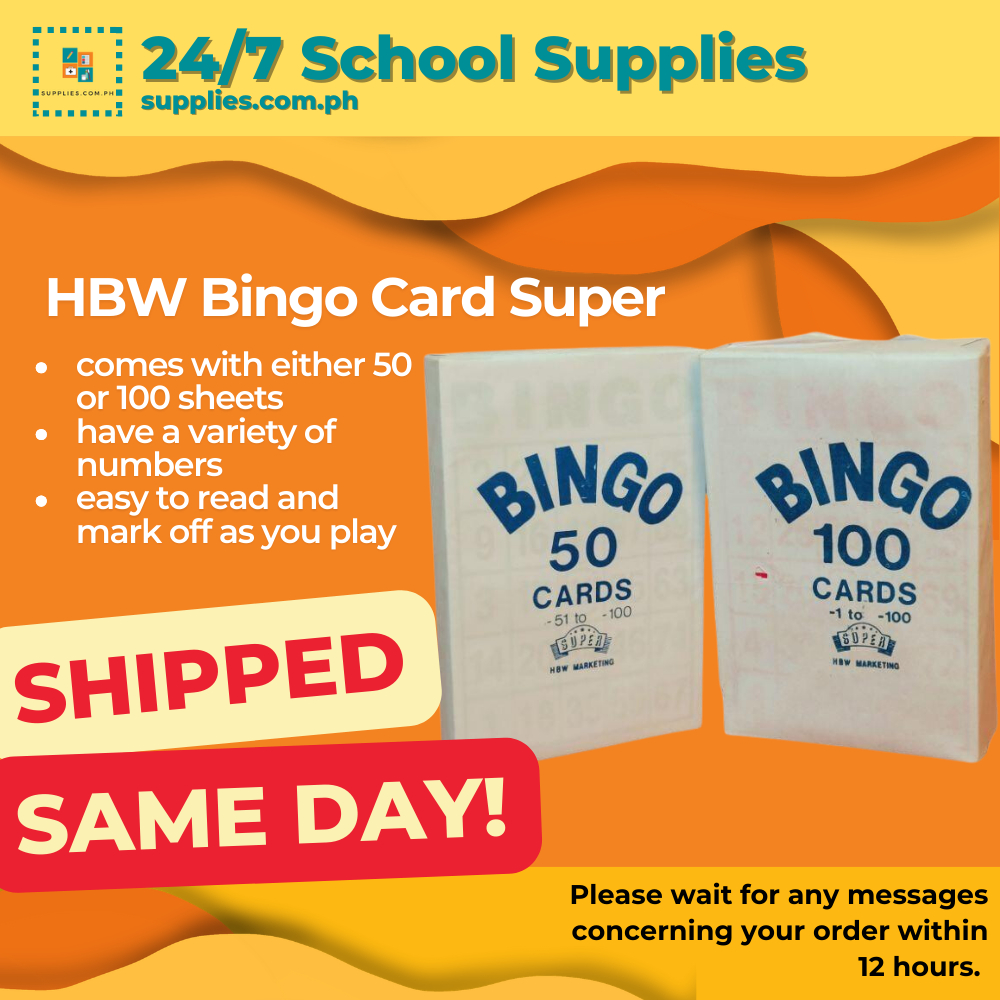 HBW Bingo Cards Super 100 Sheets Assorted Numbers Perfect For Group ...
