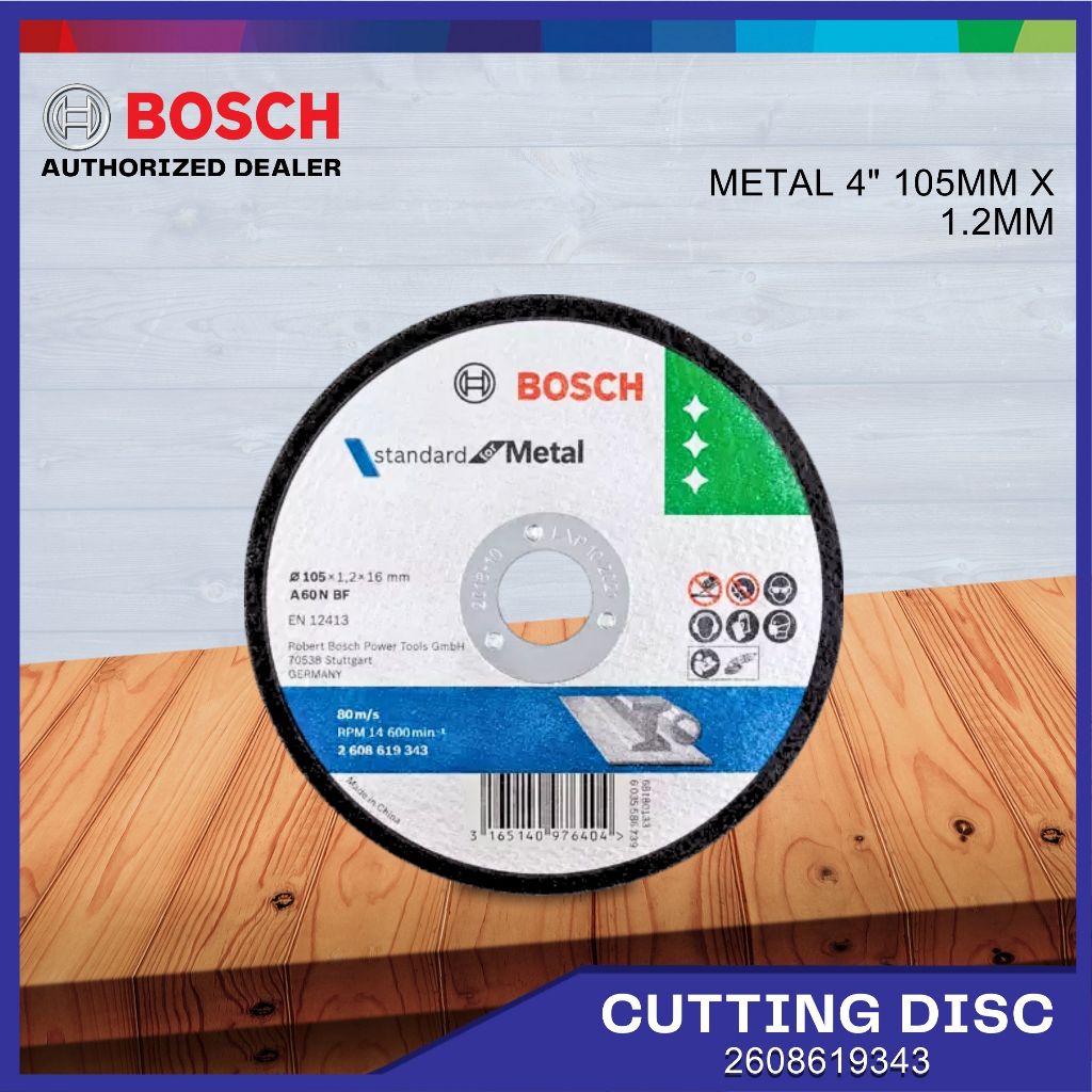 Bosch Cutting Disc Metal 4" 105mm x 1.2mm 2608619343 Power Tool ...