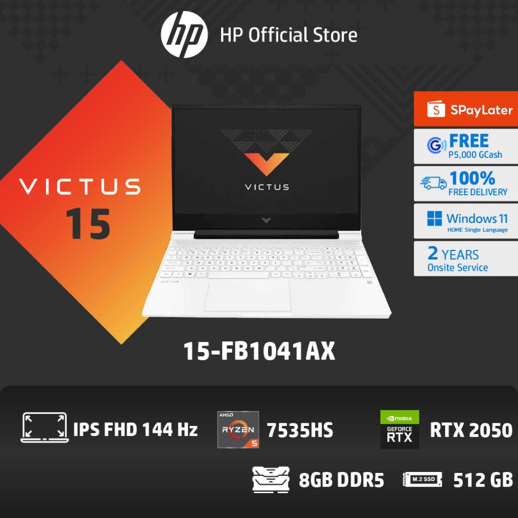 HP Victus 15-FB1041AX 15.6" FHD Ryzen 5 8GB DDR5 512GB SSD RTX 2050 ...